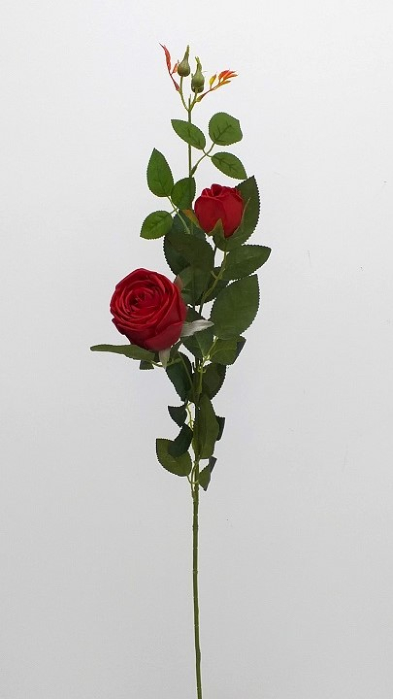 Haste de Rosa c/2 /1botão 95cm Silicone (144) CP3624 B | Fertin