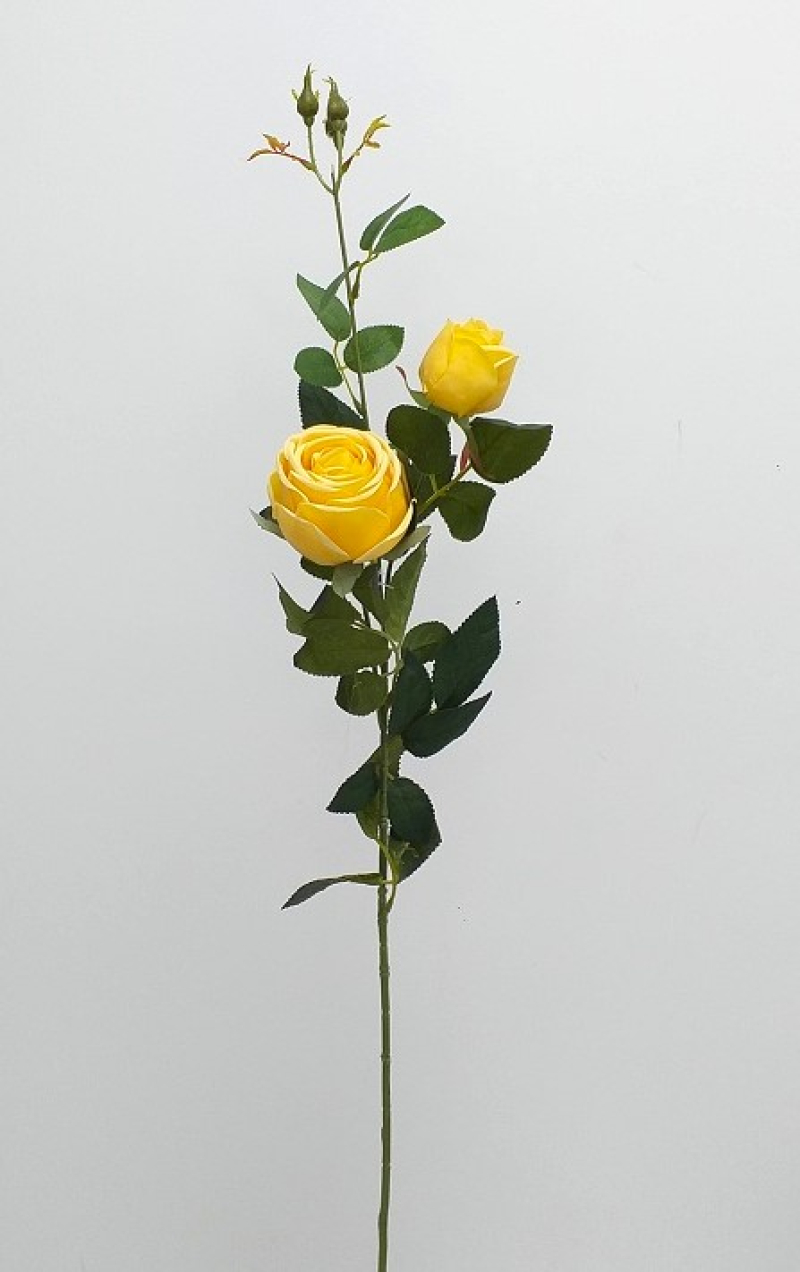 Haste de Rosa c/2 /1botão 95cm Silicone (144) CP3624 B | Fertin