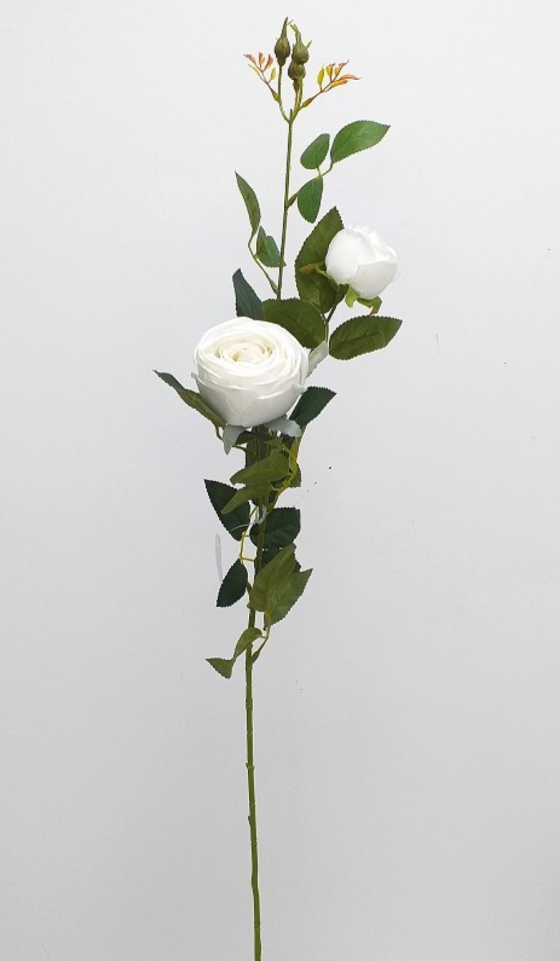 Haste de Rosa c/2 /1botão 95cm Silicone (144) CP3624 B | Fertin